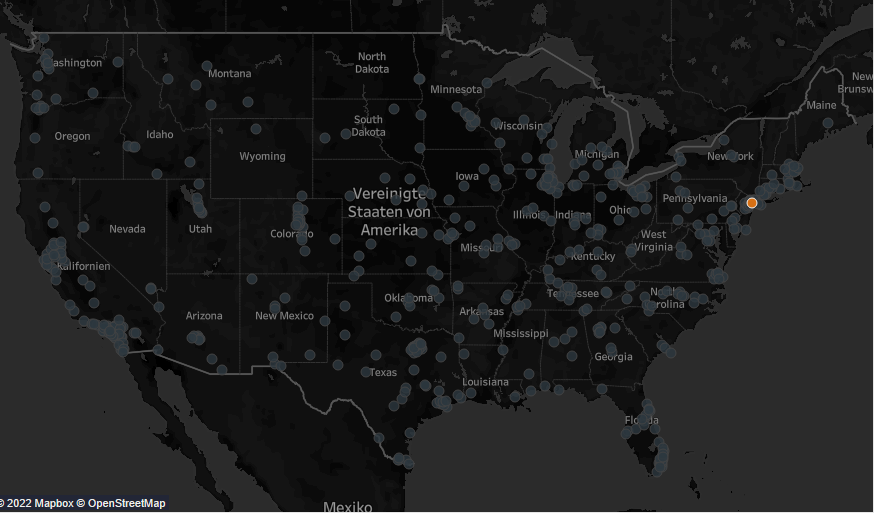 Highlight and zoom to a point on a map but do not filter – Tableau ...