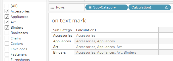 How to show filter selection and custom “all selection” on text marks ...