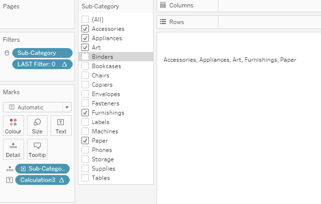 How to show filter selection and custom “all selection” on text marks ...